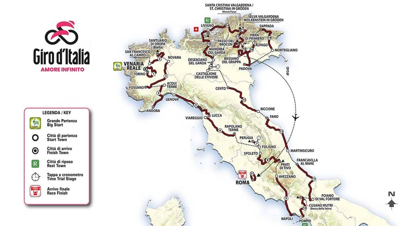 Giro d’Italia 2024: altimetria, calendario e percorso di tutte le tappe ...